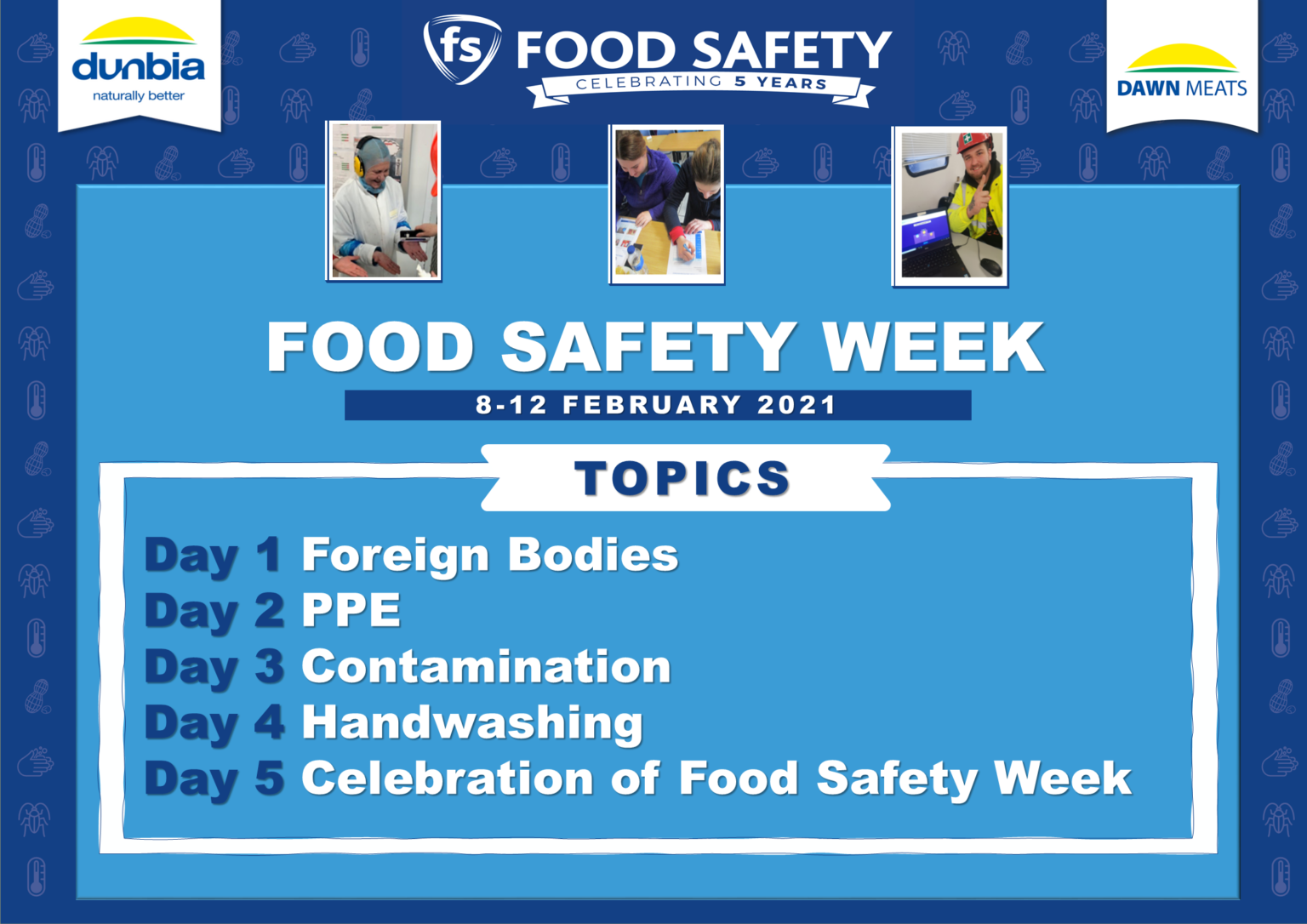 Food Safety Week Preparations 2021 - Dunbia